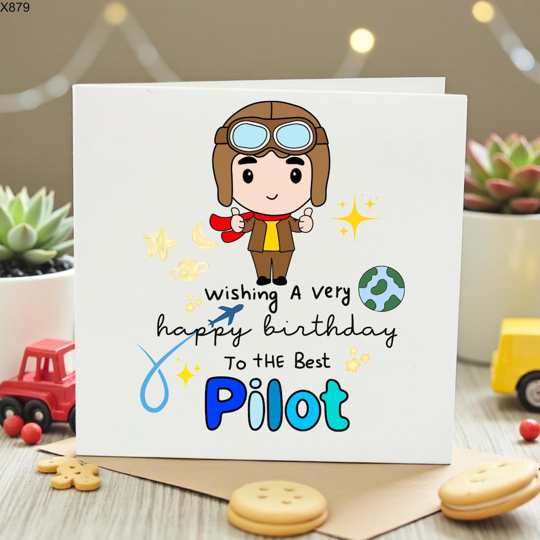 Best Pilot Birthday Card, Wishing You a Very Happy Birthday Pilot Card ...