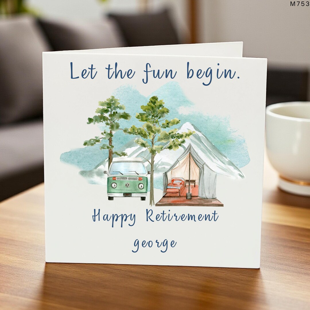 Happy Retirement Card, Camping Retirement Card, Let the Fun Begin Card ...
