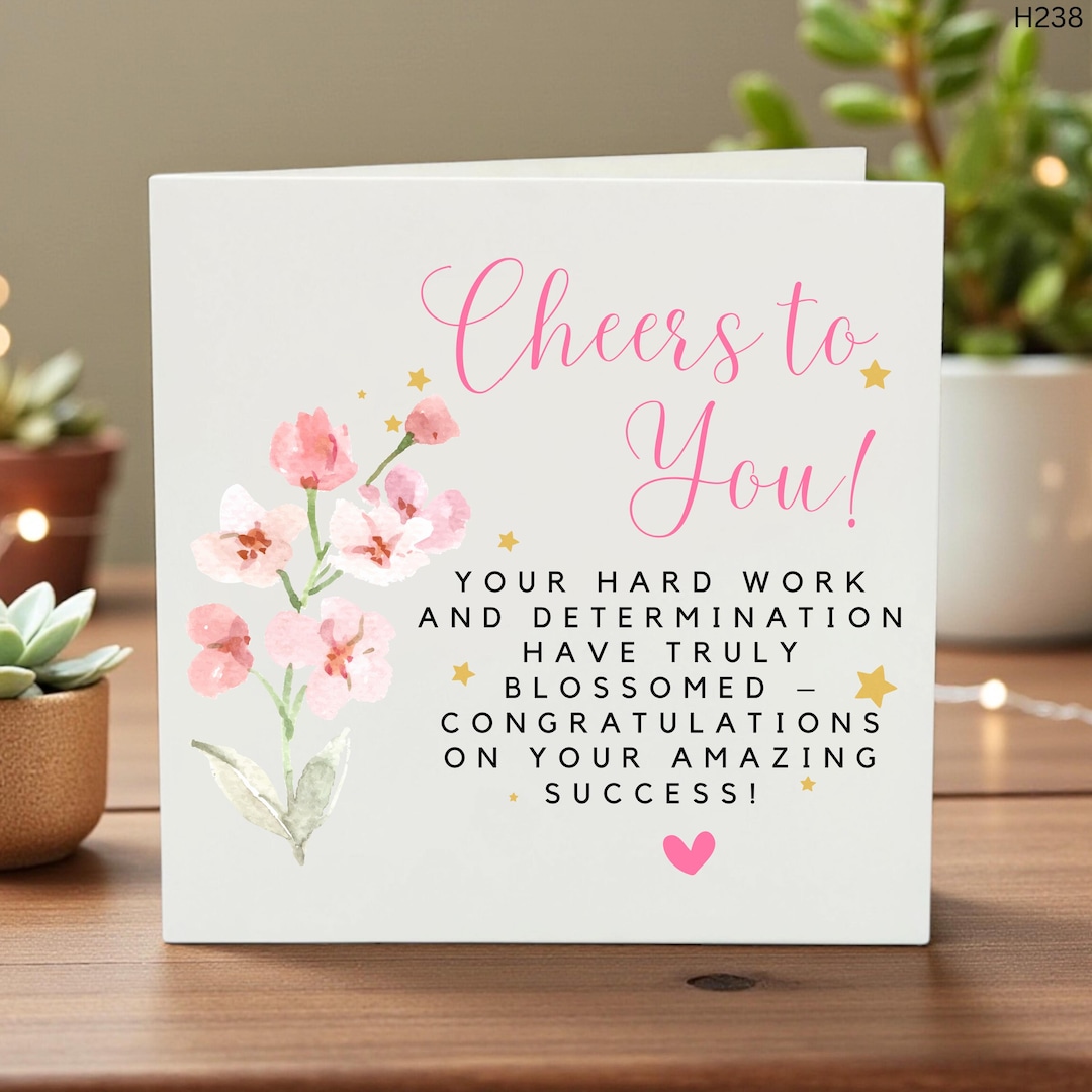 Congrats Greeting Card, Hard Work Pays Off, Success Card, Achievement ...