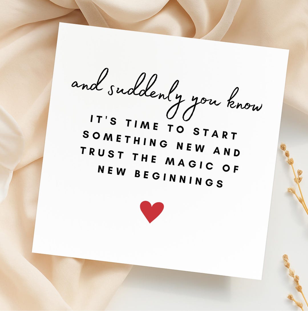 Personalised New Beginnings Card Fresh Start Card New Job Card New Home ...