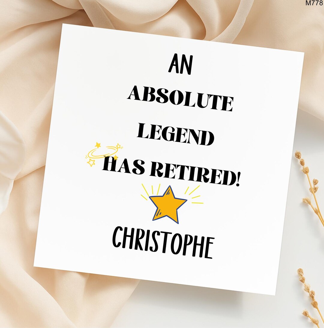 Personalized Retirement Card: Legend Has Retired - Etsy
