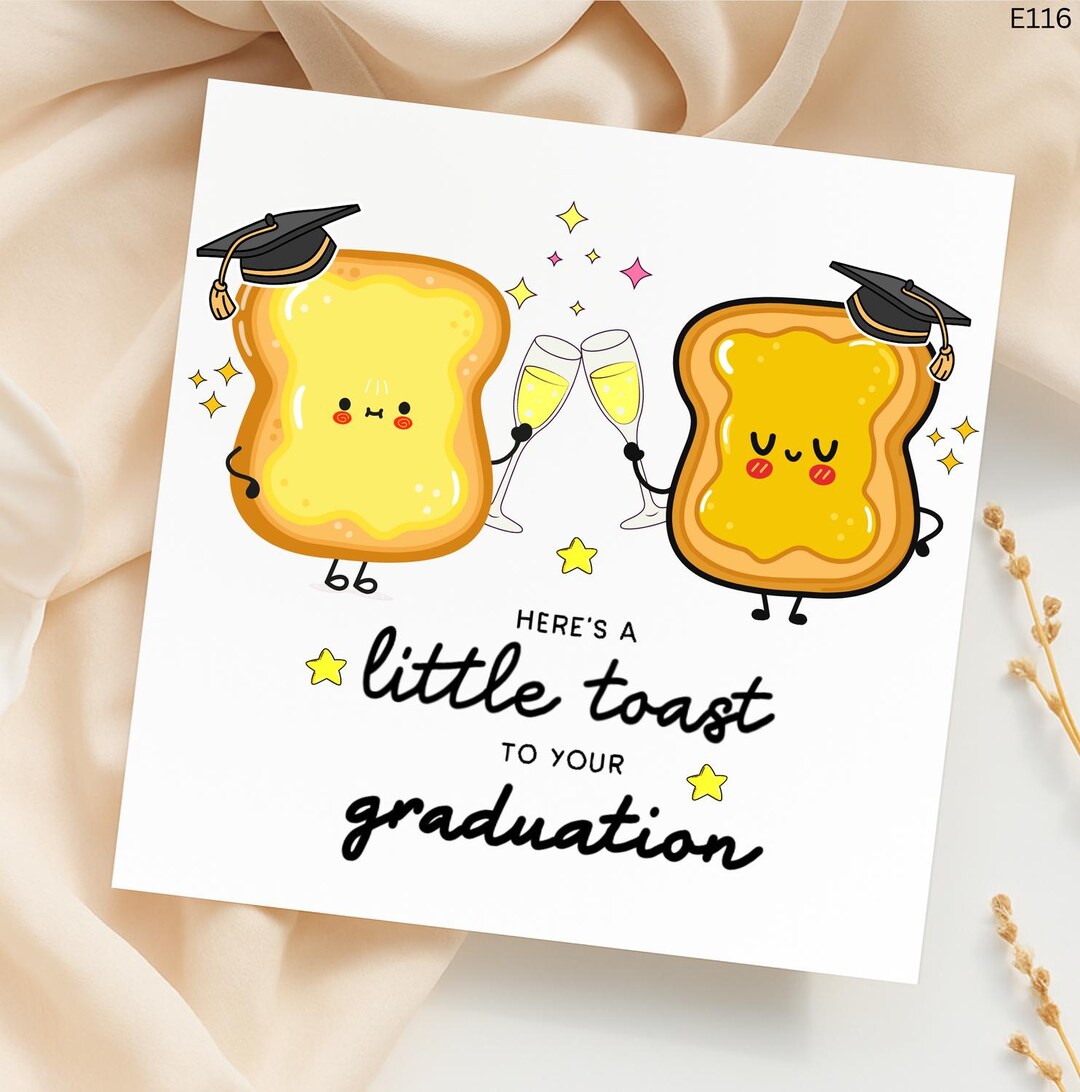 Here's A Little Toast to Your Graduation - Funny Congrats Card - Funny ...