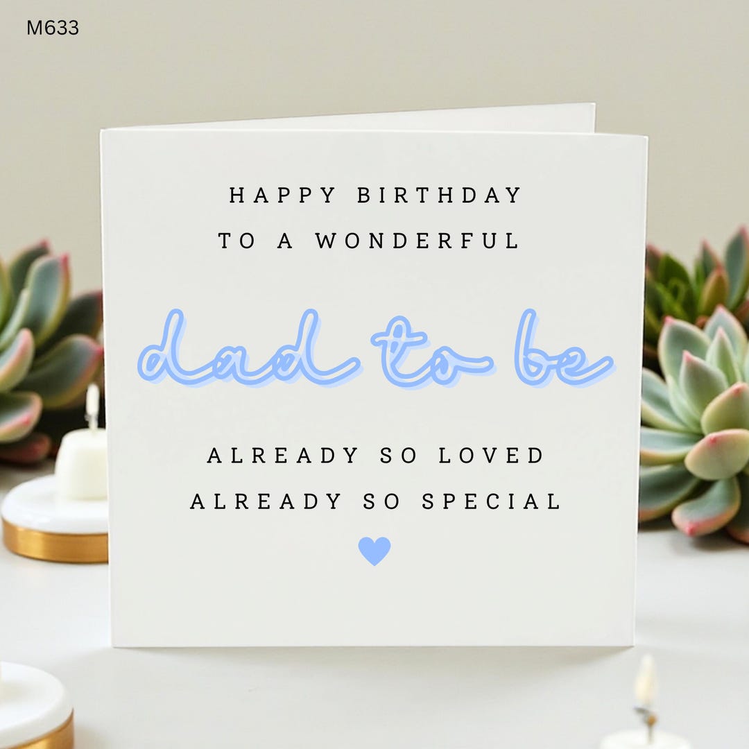 Dad to Be Birthday Card, New Dad Birthday Card, Happy Birthday Father ...