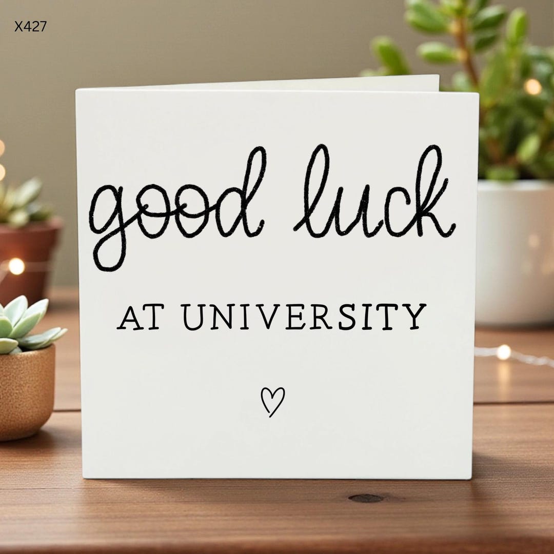 Good Luck at University Card, University Send off Card, Going to Uni ...