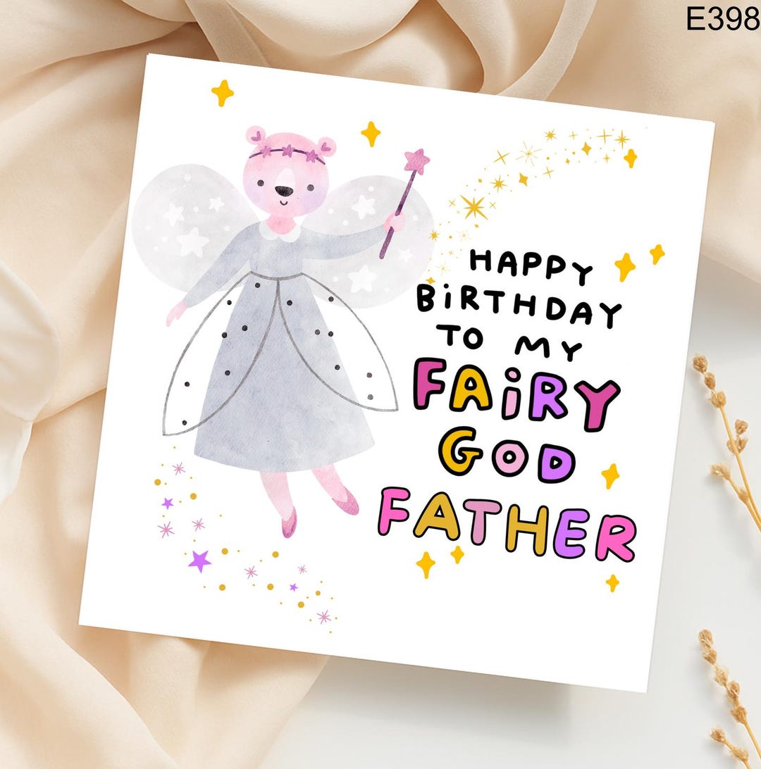 Funny Fairy God Father Birthday Card - Personalized Dad Card - Etsy