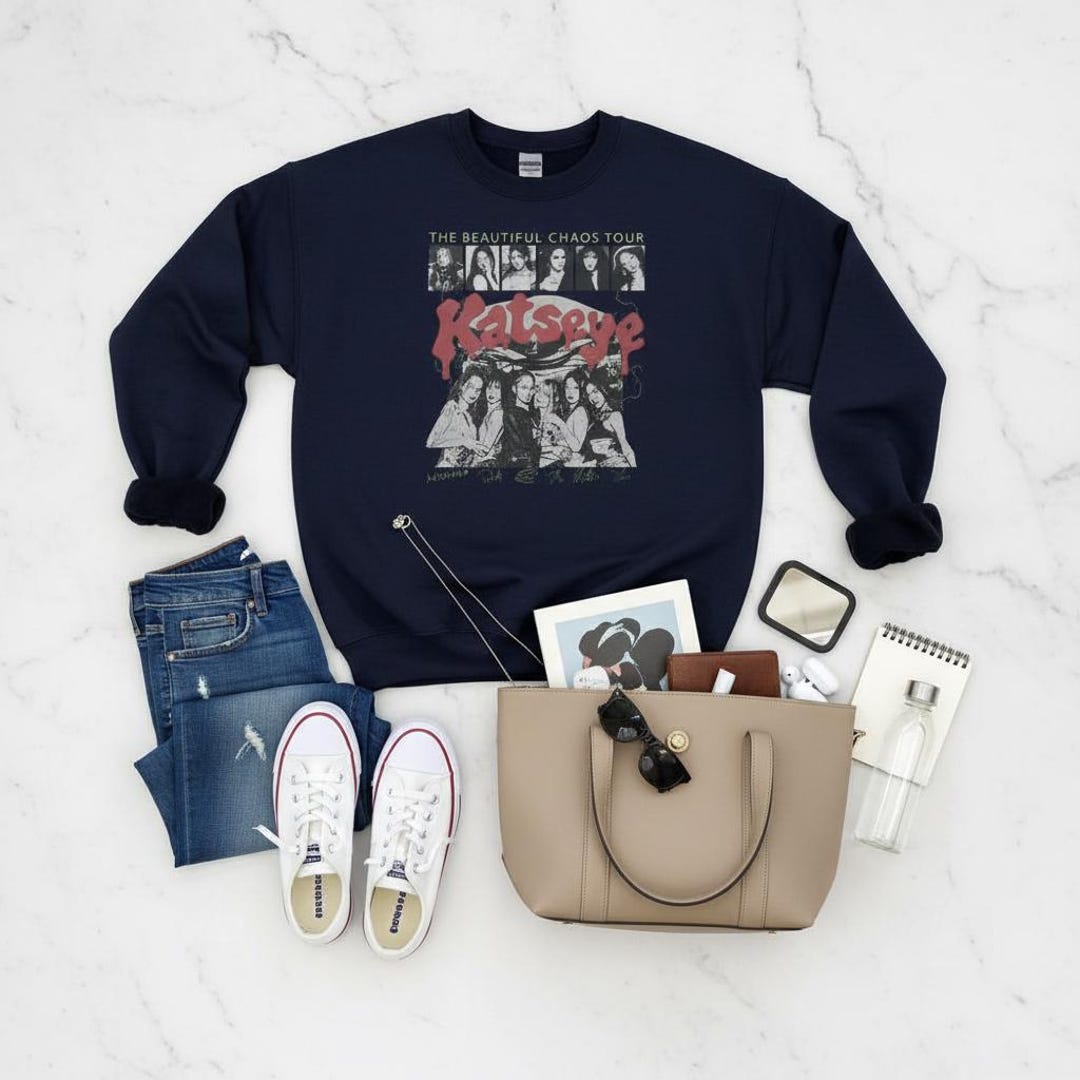 Katseye the Beautiful Chaos Tour Sweatshirt, Katseye Gnarly Hoodie, Kpop Fan Merch, Vintage Y2k ...