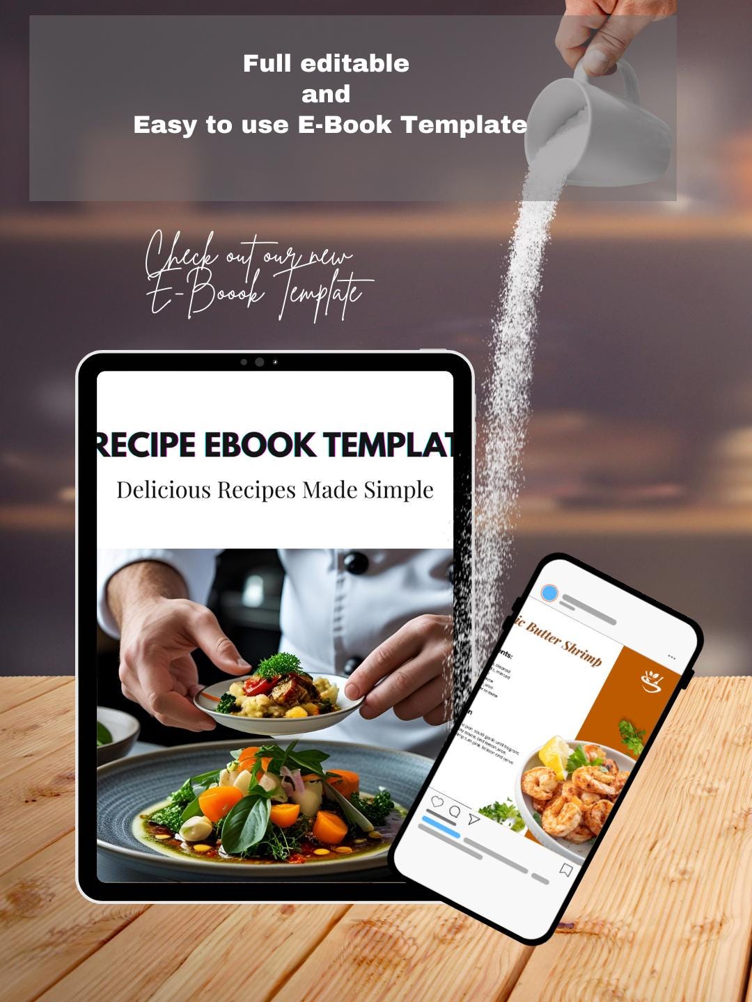 E-book Recipe Template - Etsy