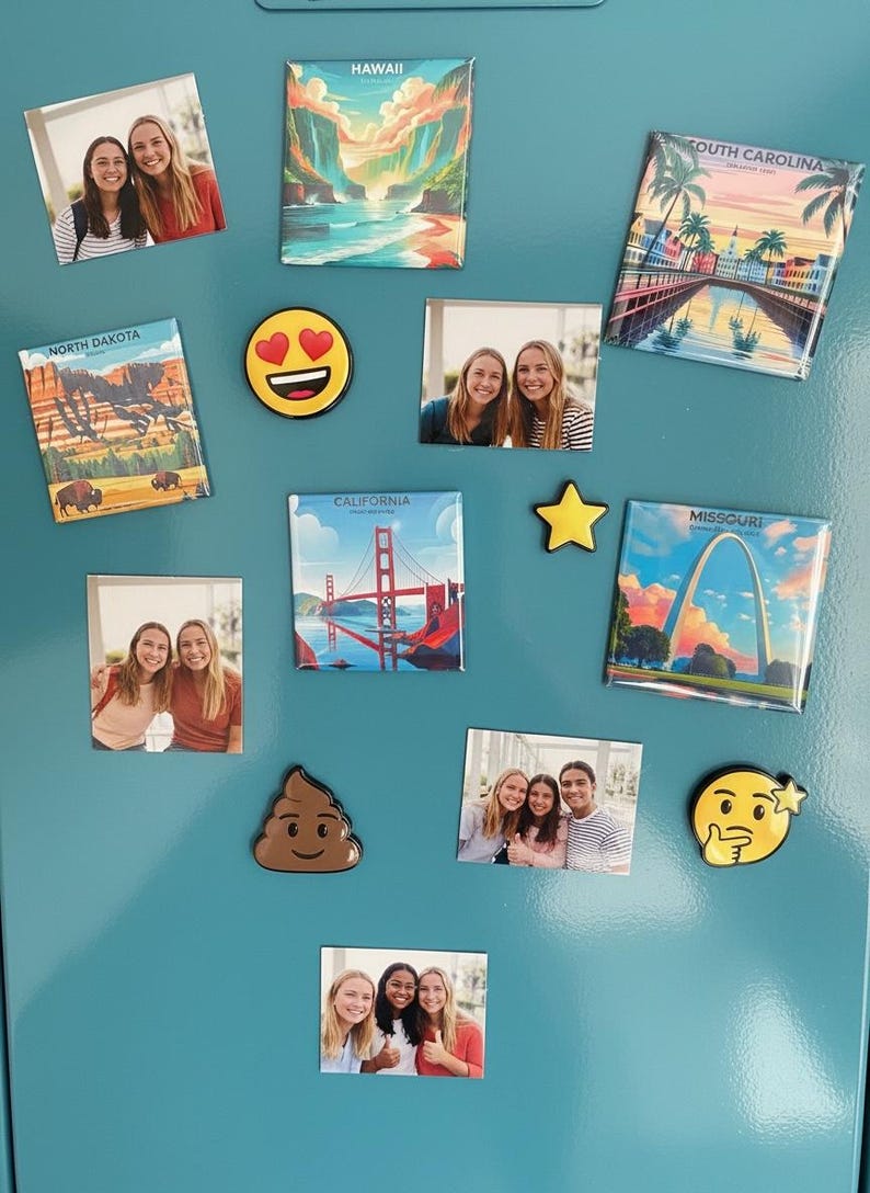 State Fridge Magnets - 2×2 Square - USA State Souvenir Gift - Etsy