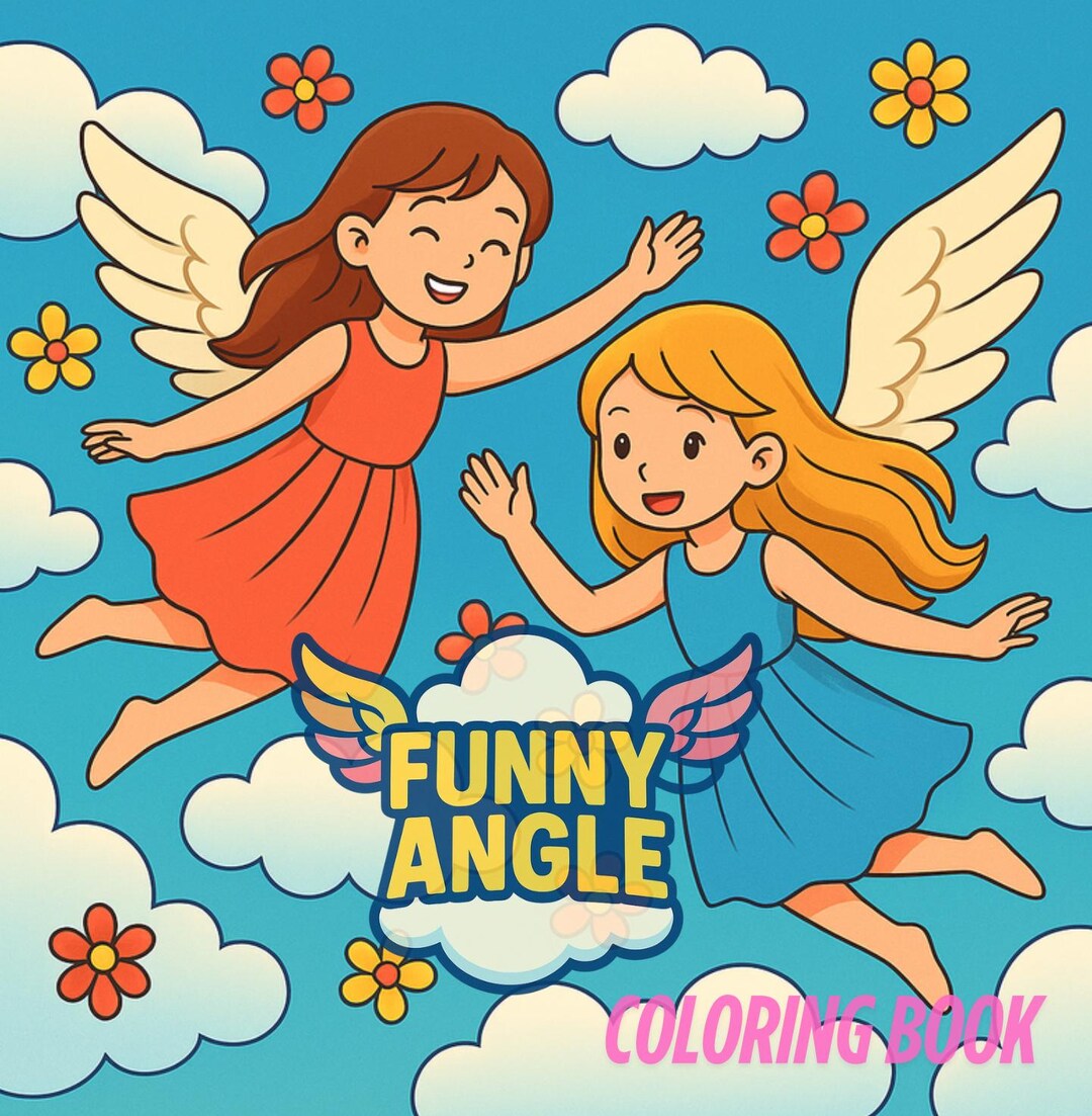 Funny Angle Coloring Book for Kids - 16 Printable Pages PDF - Etsy