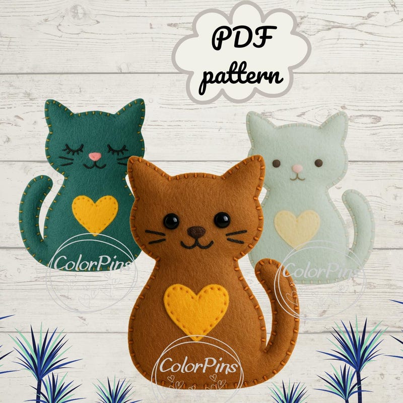 Felt Sew Cats - Etsy