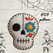Halloween Sugar Skull PDF Pattern Easy Felt Sewing Tutorial Beginner ...