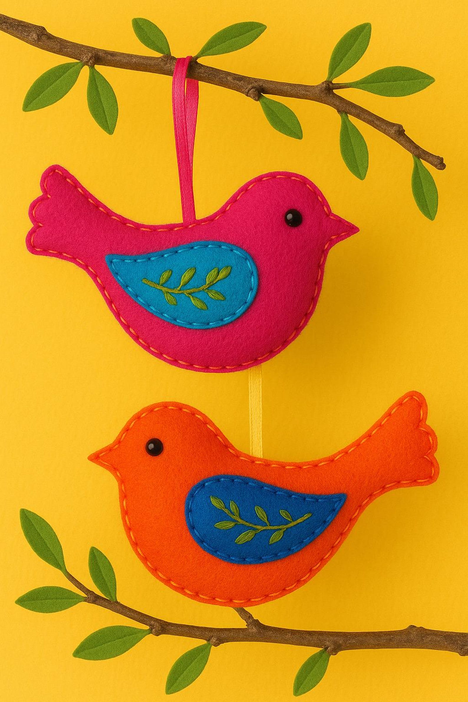 Felt Bird Easy. PDF Pattern . Create a Cute, Simple Felt Toy Using ...