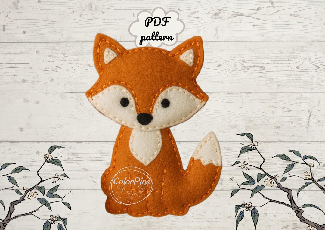 Felt Fox Easy. PDF Pattern. Create a Cute,simple Felt Toy Using Basic ...