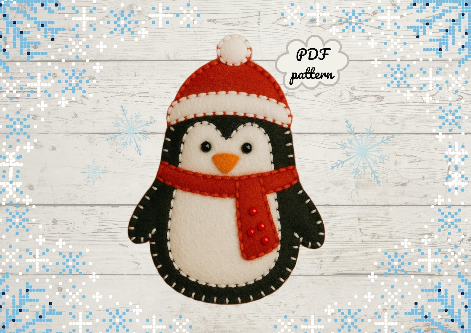 Felt Penguin Easy.pdf Pattern. Create a Cute,simple Felt Toy Using ...