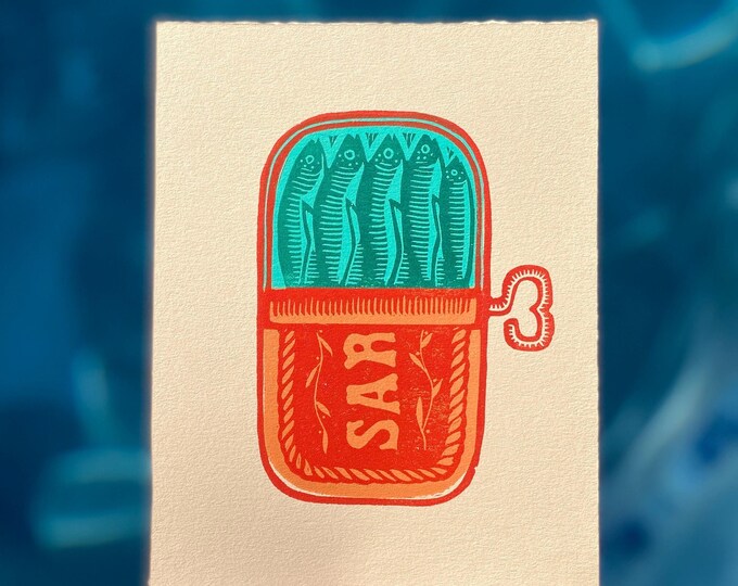 Sardine Can Relief Print | Tinned Fish | Mediterranean | Summer Food ...