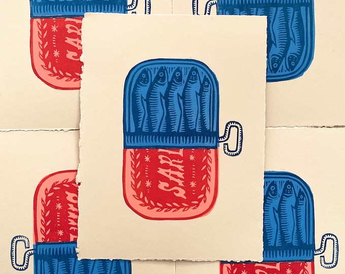 Sardine Can Relief Print | Tinned Fish | Mediterranean | Summer Food ...