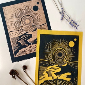 Wormsign Dune Sandworm Block Print Frank Herbert Linocut - Etsy