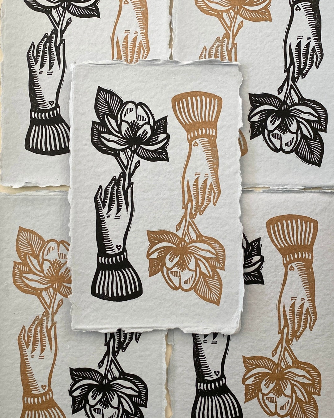 Magnolia Blooms Handmade Block Print | Springtime | Magnolia ...