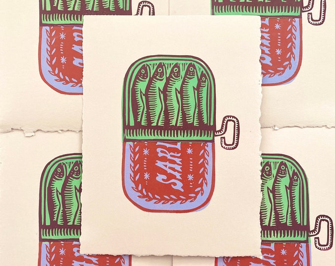 Sardine Can Relief Print | Tinned Fish | Mediterranean | Summer Food ...