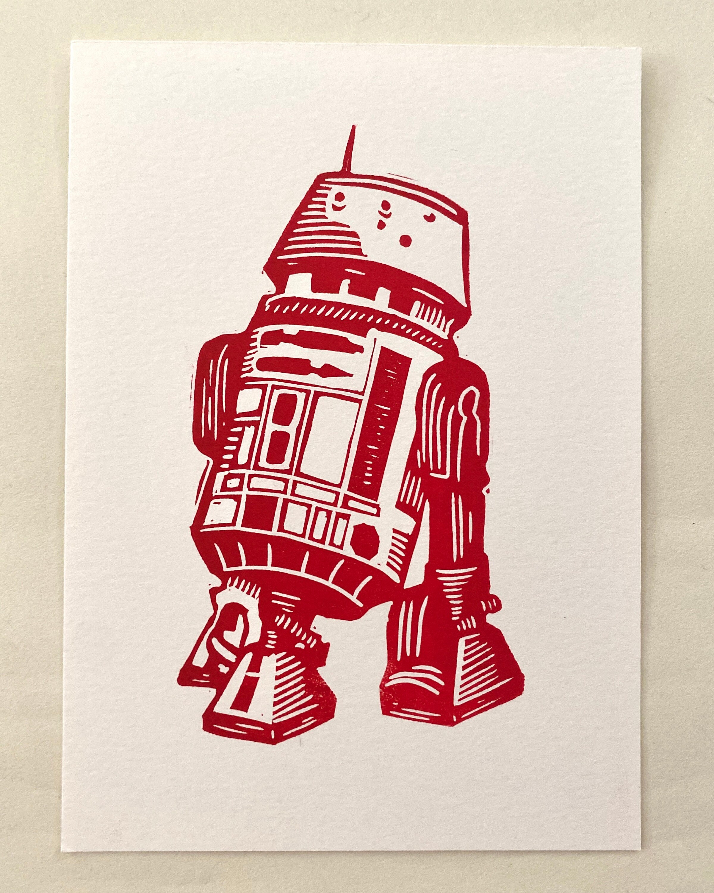R2-D2 | R5-D4 | Droids Block Print | Linocut Relief Print - Etsy