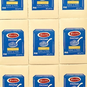Pastina Mini Block Print | Italian Food | Pasta | Christmas | Foodie ...
