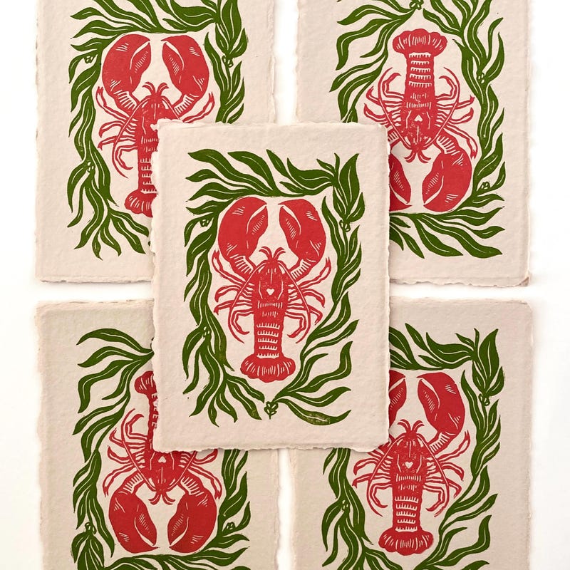 Linocut New Life - Etsy