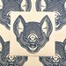 Vampire Bat Block Print | Spooky Cute | Nocturnal Bat | Halloween Art ...
