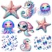 Sea Life & Mermaid Clipart PNG - Watercolor Ocean Animals, Glitter ...