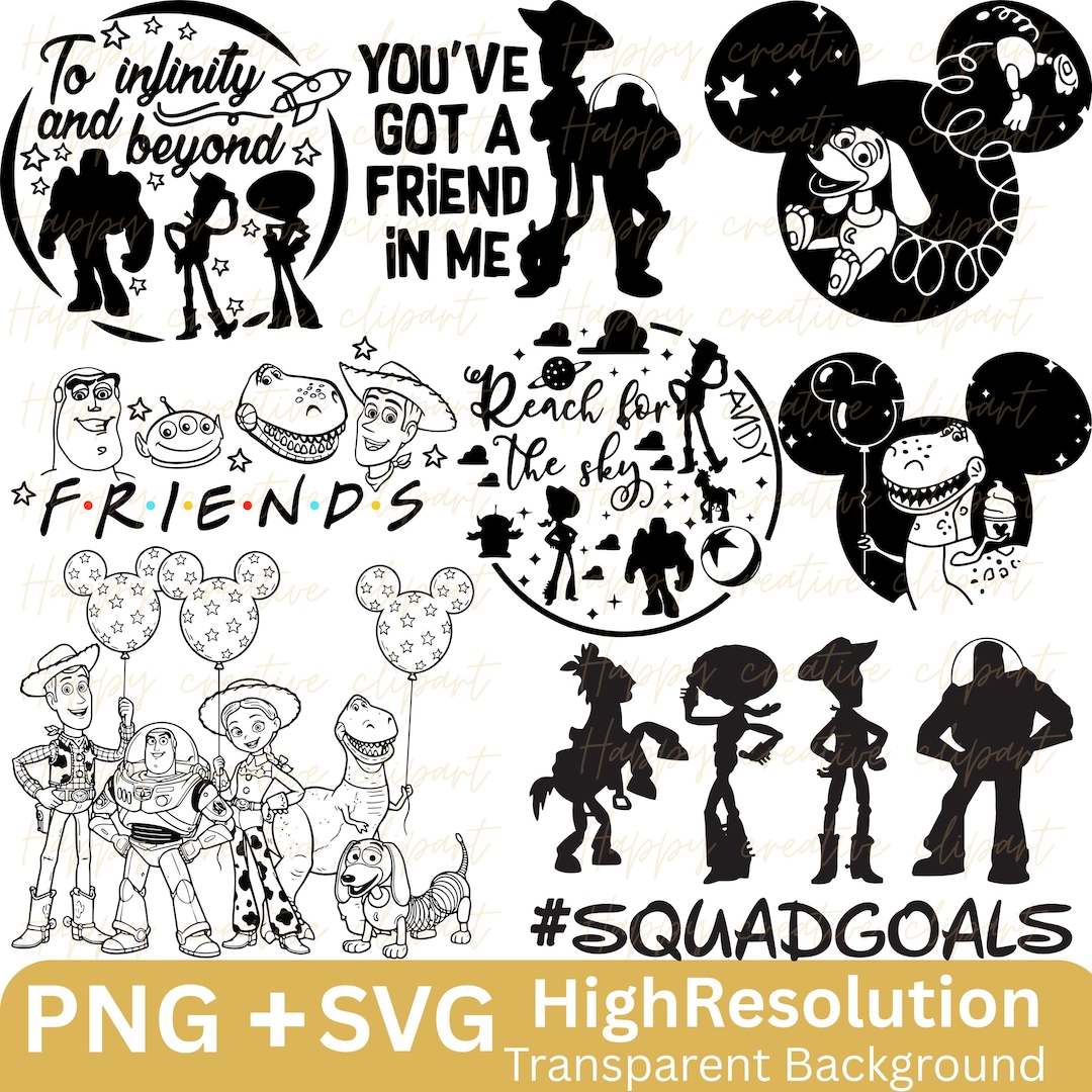 Story Friends Svg Png Bundle, DXF Instant Download Printable Design ...