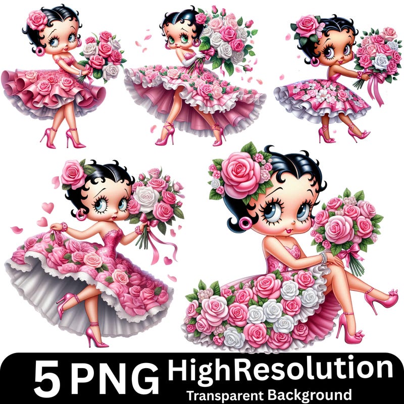 Cartoon Pink Roses Png - Etsy
