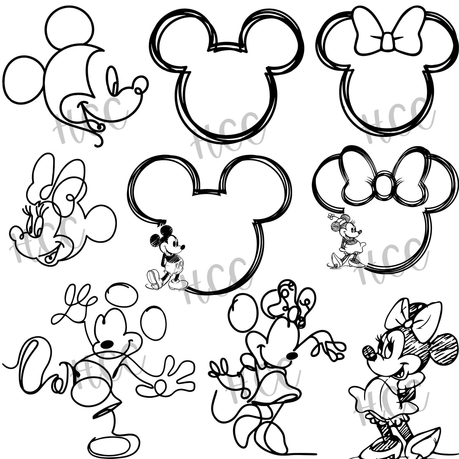 Mouse Sketch Svg Png, Family Vacation Instant Download, Printable ...