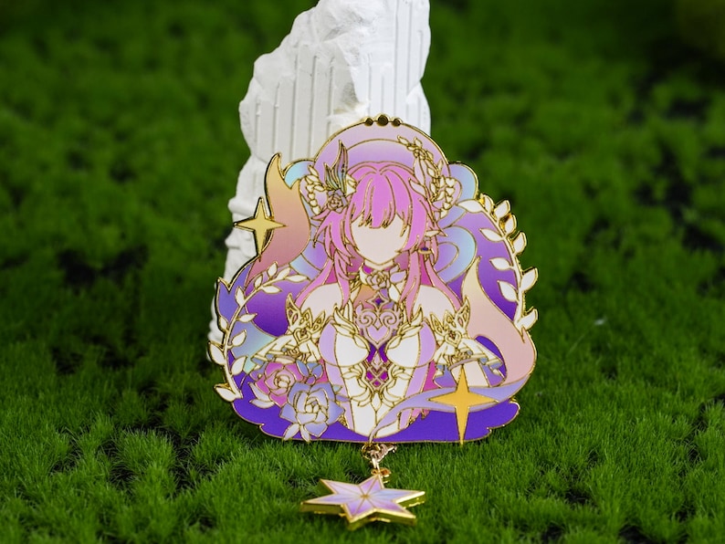 Honkai: Star Rail Cyrene Enamel Pin - Holographic Star Dangle Brooch ...