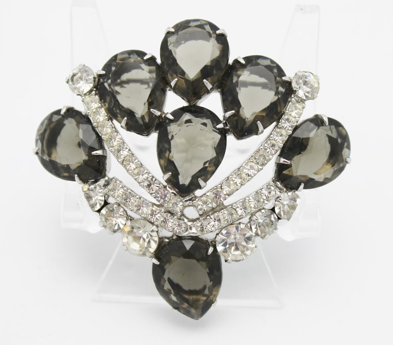 Juliana Vintage Black Diamond Rhinestone Brooch - Etsy