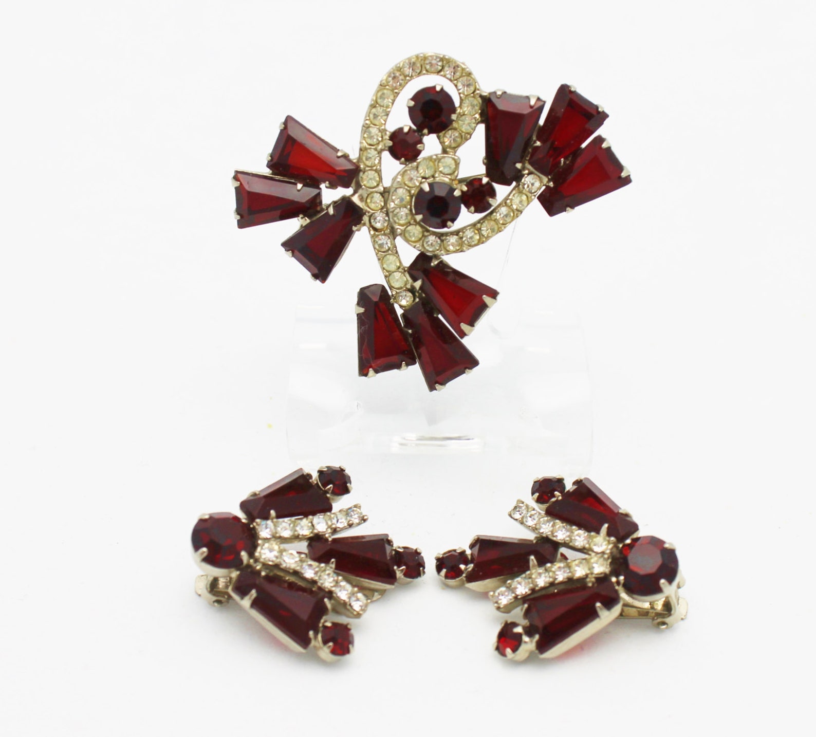 Juliana Siam Red Keystone Shape Set - Etsy