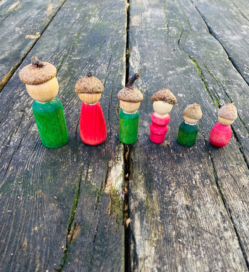 Acorn Peg Dolls, All Different Sizes Families Unique, Fall, Autumn ...