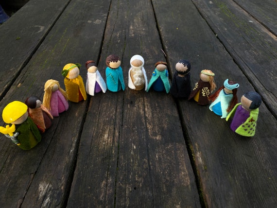 Greek Gods and Goddesses Peg Doll Set for Playing and | Etsy