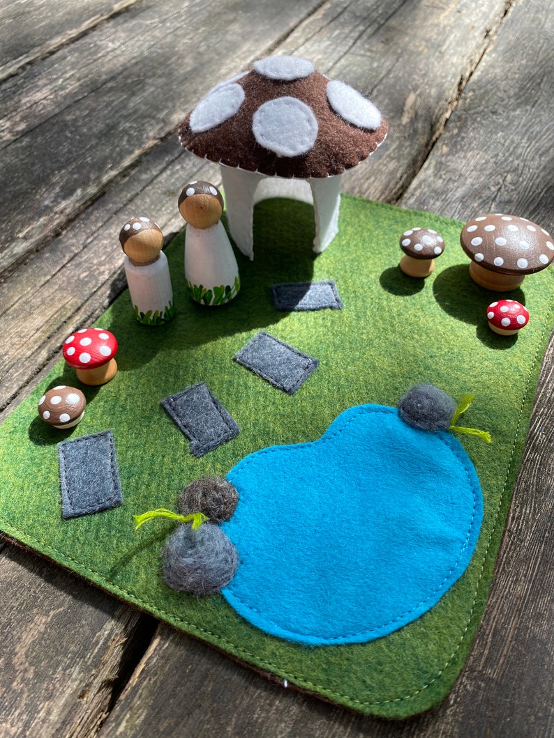 Mushroom House Play Mat With Accessories. EVERYTHING Included, Waldorf ...