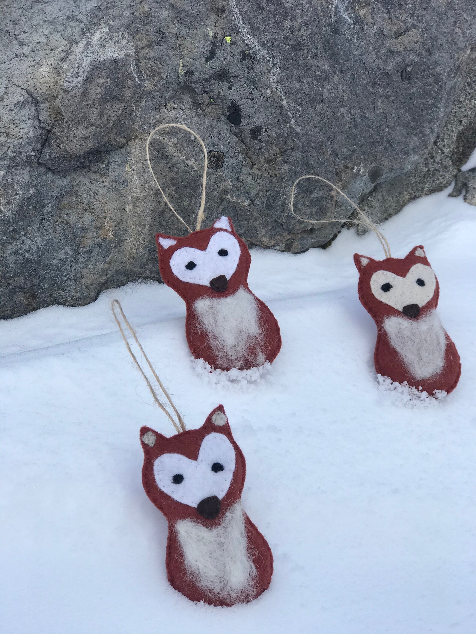 Fox Ornament Christmas Tree Decoration Gift Topper Perfect - Etsy