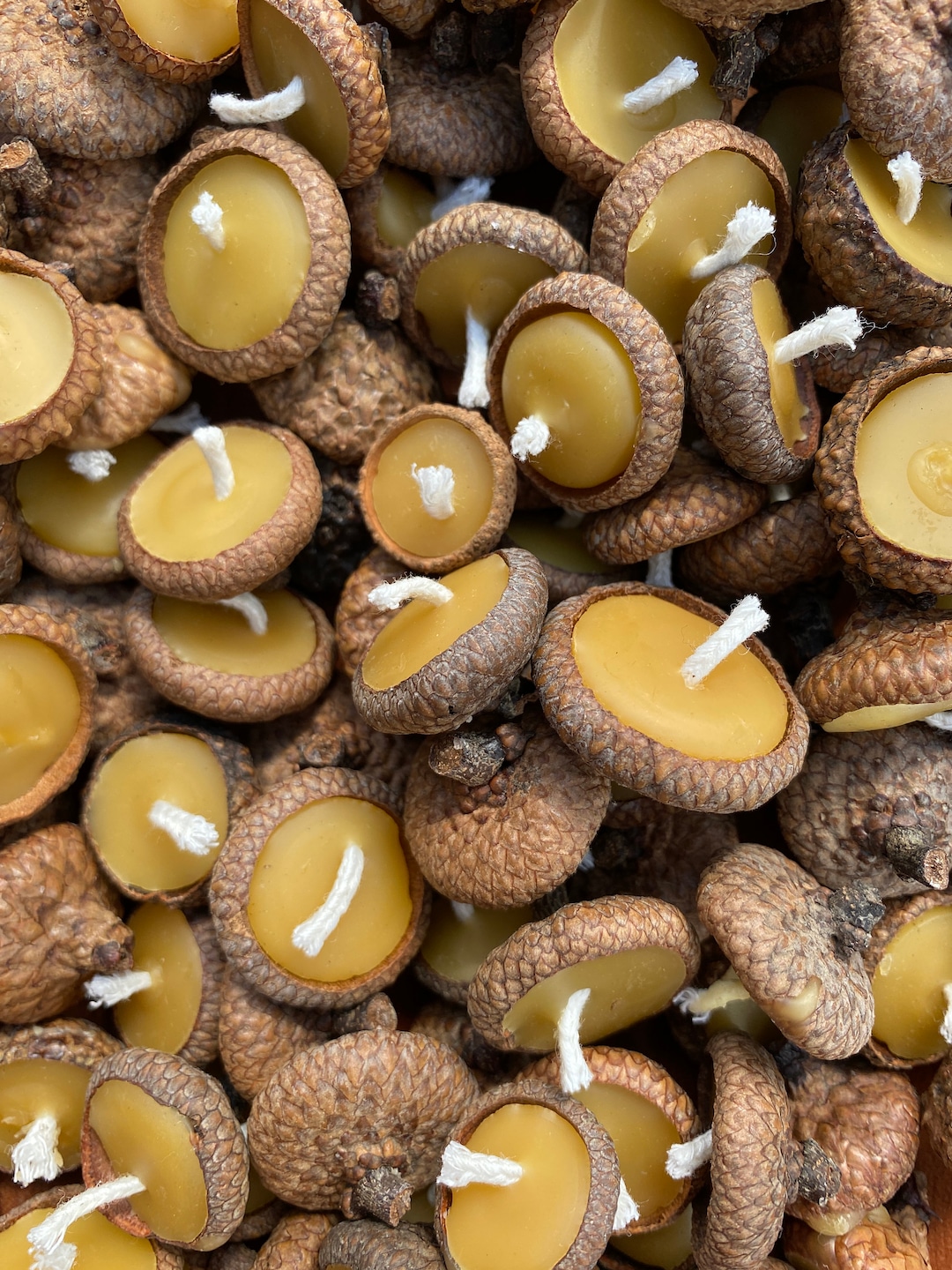 Acorn Floating Candles: Beeswax Candles, Handmade, Home Decor, Table ...