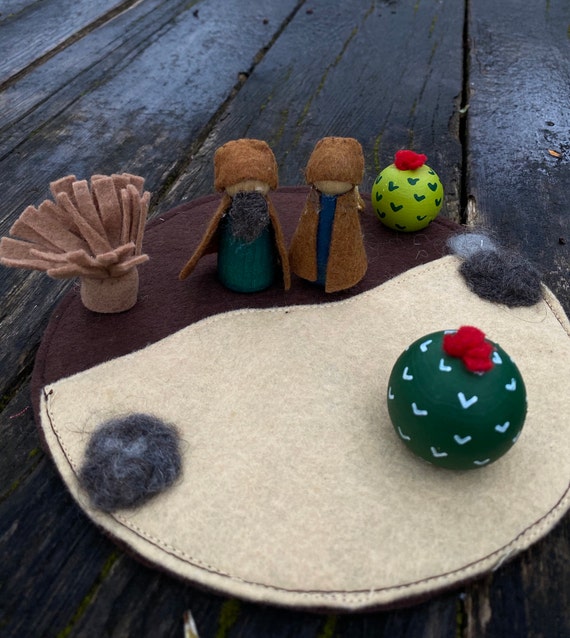 Desert Felt Play Mat With Accessories. EVERYTHING is Included | Etsy