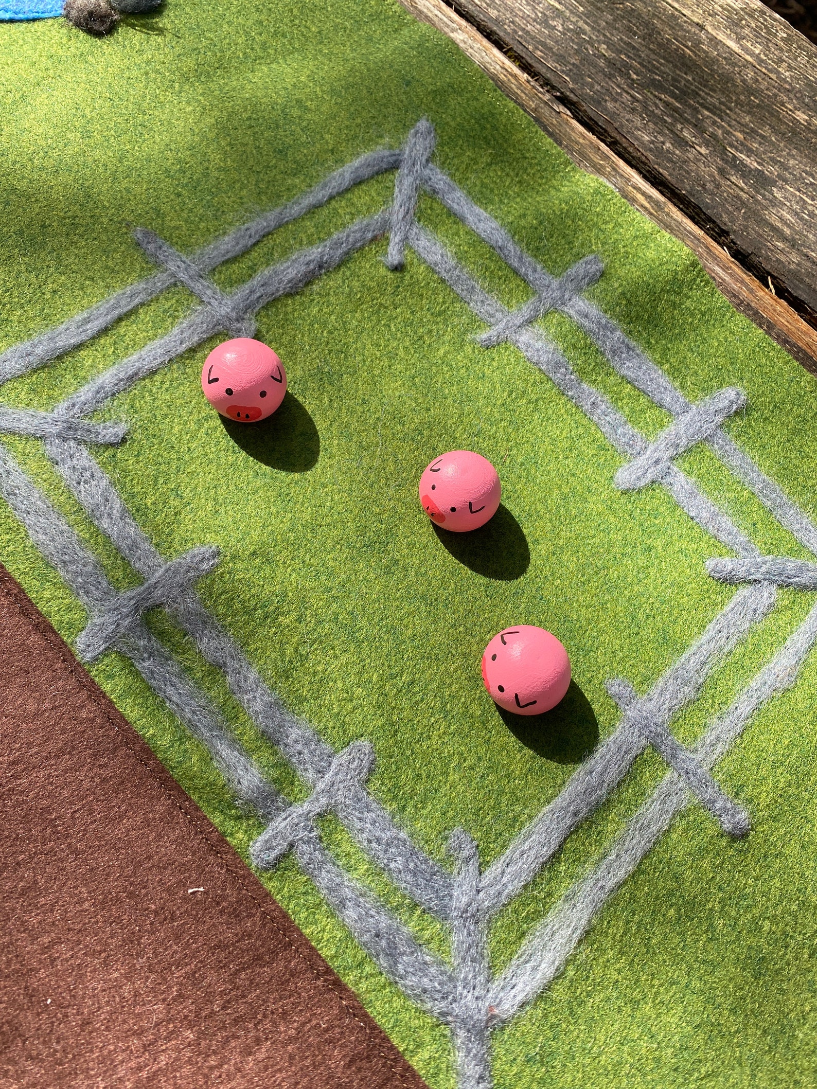 Farm Play Mat 37in X 24in. Barn, Animals, Farmer, Garden, Lake. Waldorf ...