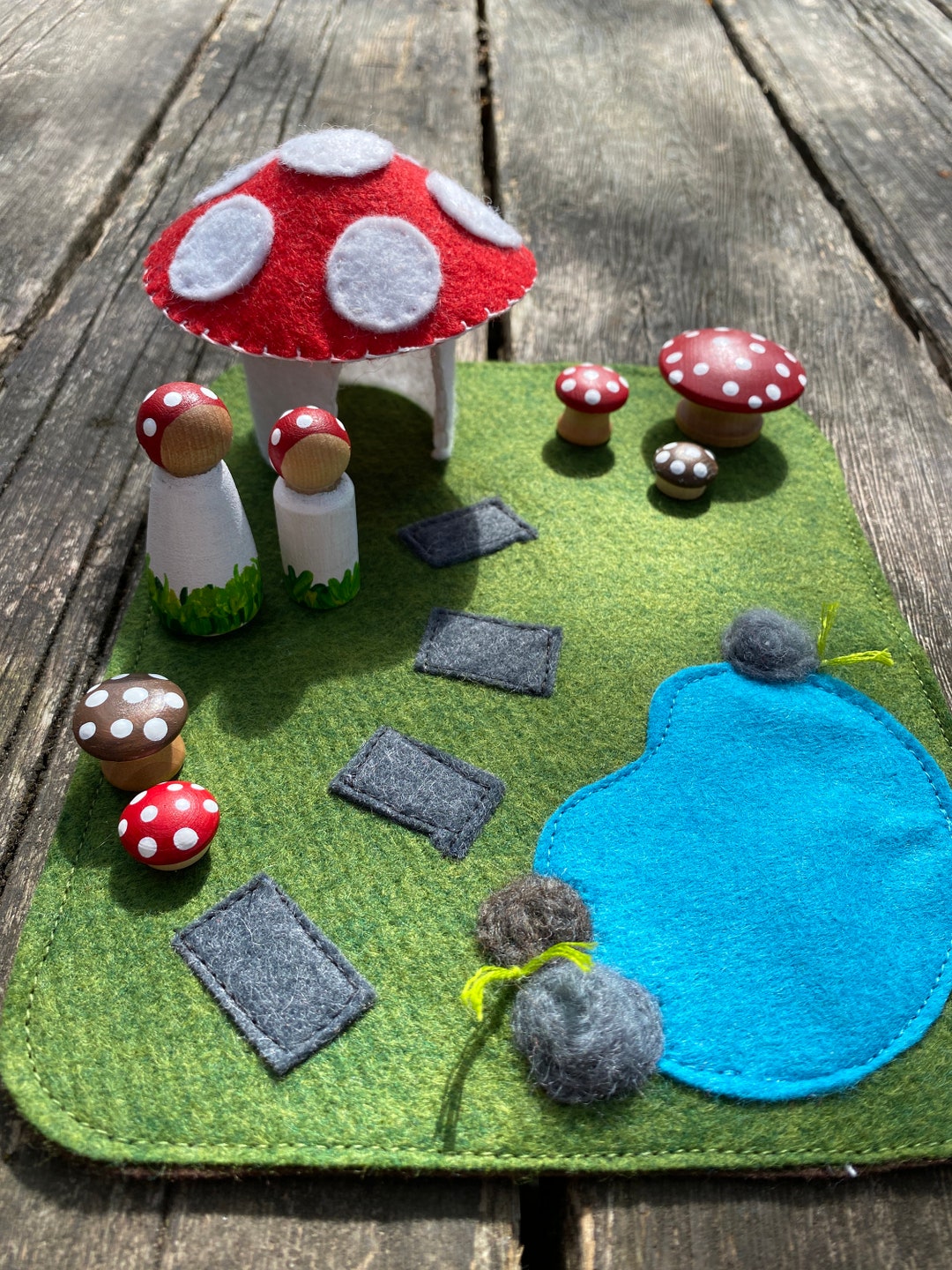 Mushroom House Play Mat With Accessories. EVERYTHING Included, Waldorf ...