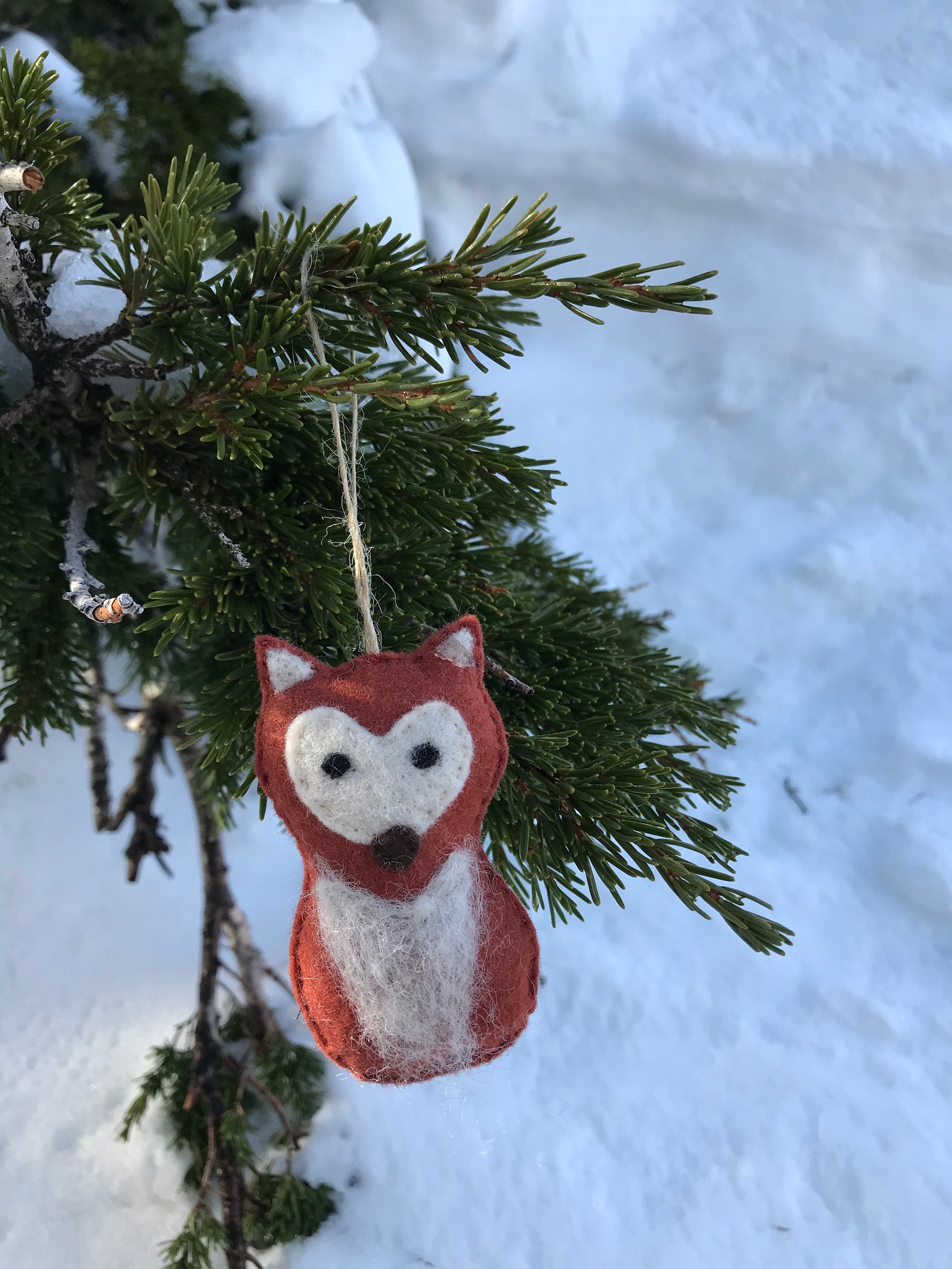 Fox Ornament Christmas Tree Decoration Gift Topper Perfect - Etsy