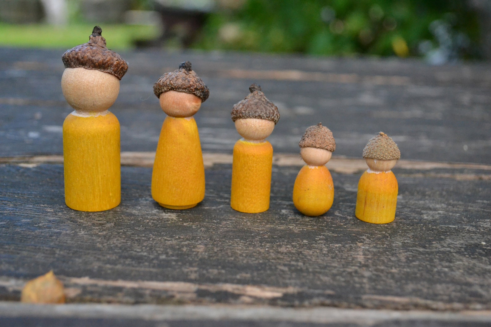 Acorn Peg Dolls All Different Sizes Family in Lots of Colors | Etsy