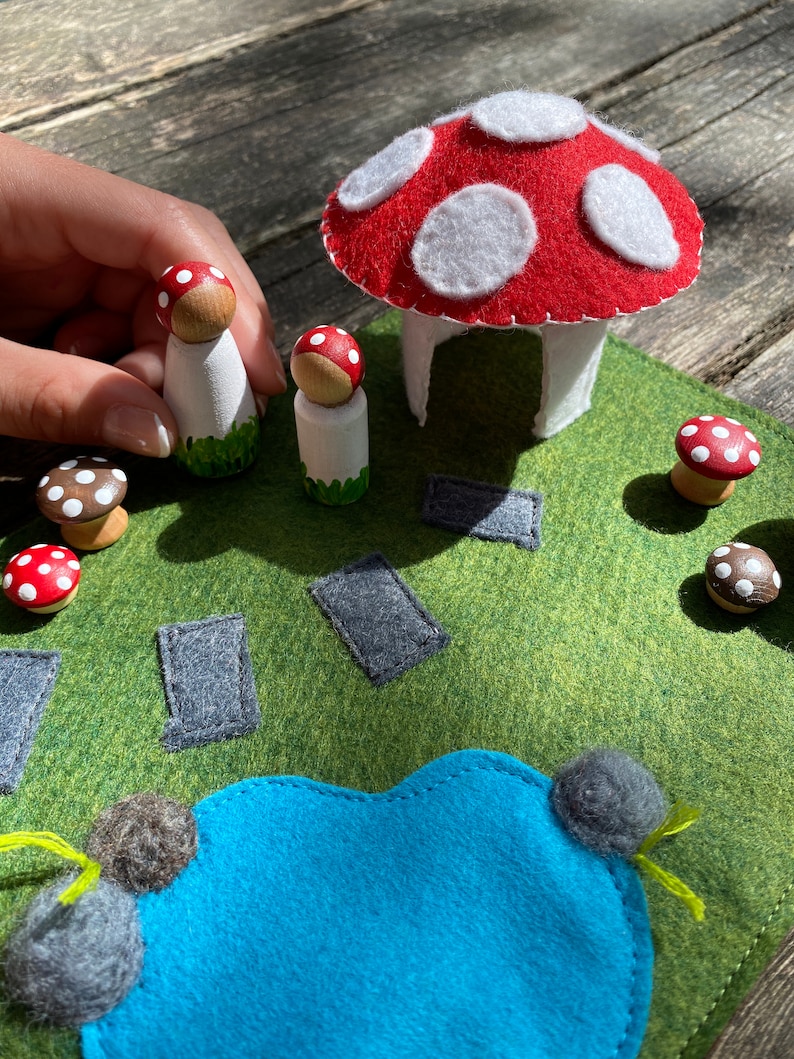 Mushroom House Play Mat With Accessories. EVERYTHING Included | Etsy