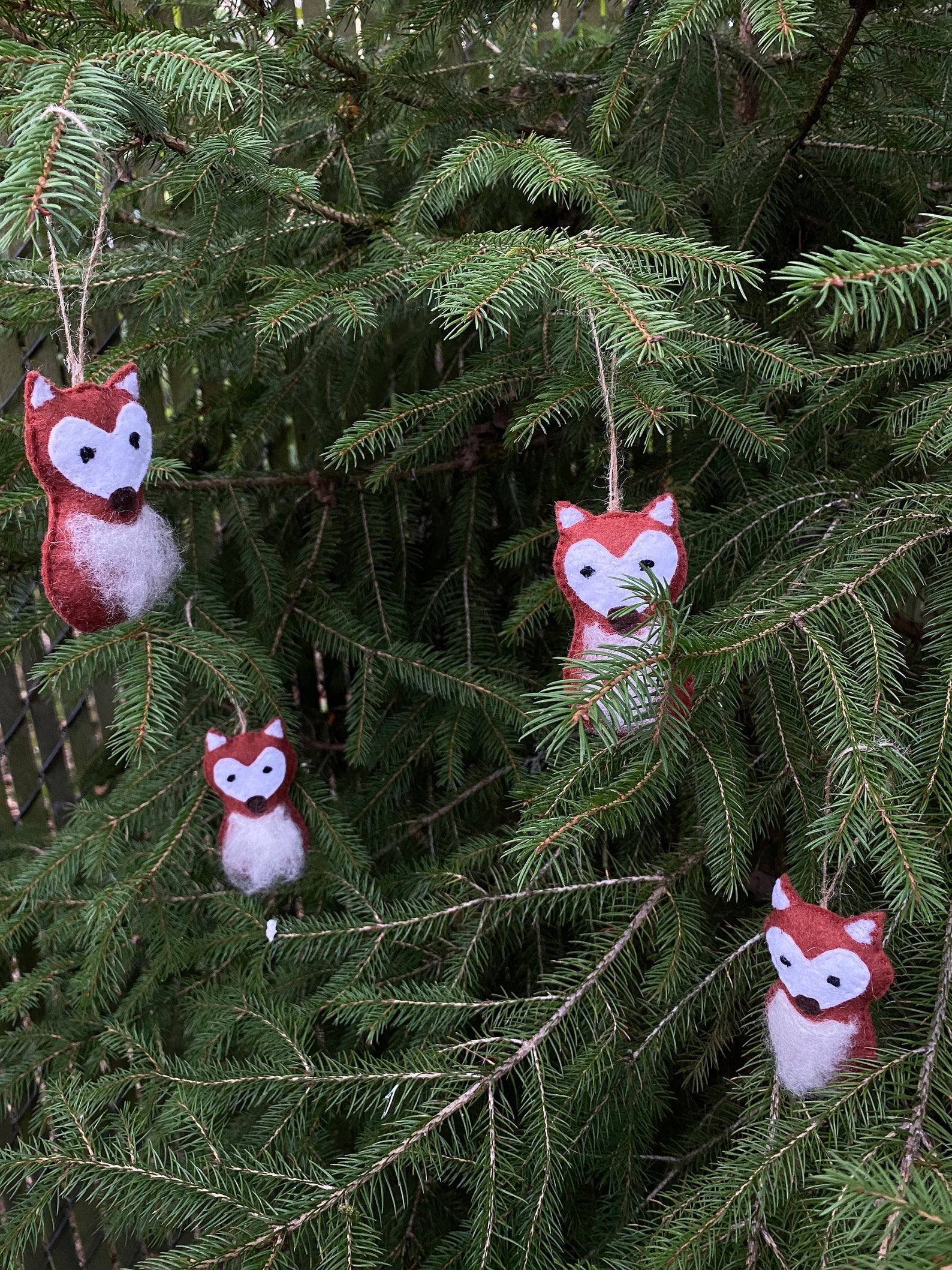 Fox Ornament Christmas Tree Decoration Gift Topper Perfect - Etsy