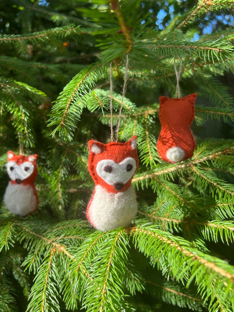 Fox Ornament Christmas Tree Decoration Gift Topper Perfect - Etsy