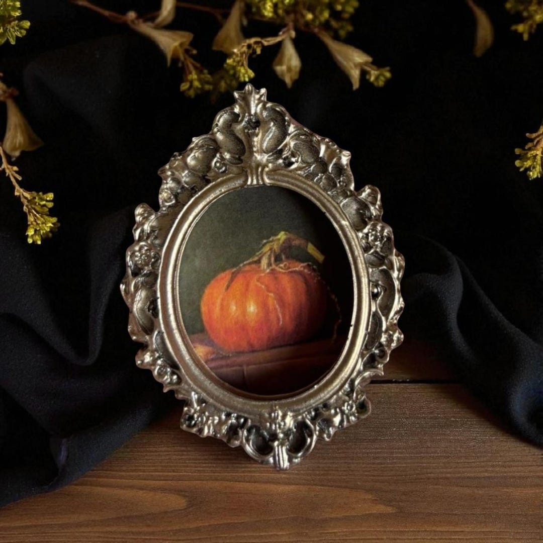 Halloween Mini Pumpkin Frame Set Gothic Autumn Victorian Wall Decor ...