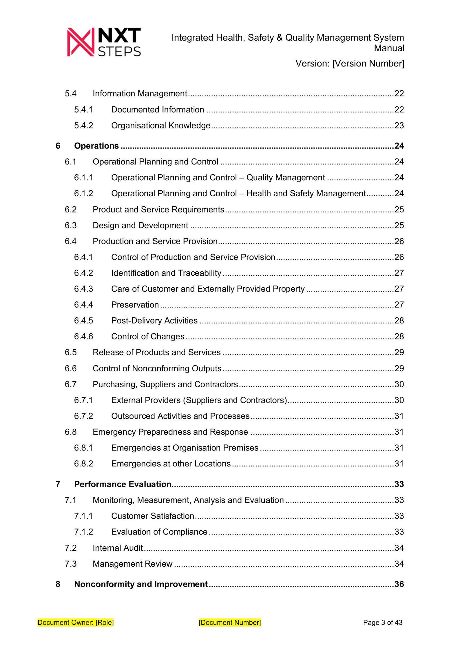 Integrated HSQ Management System Manual Template and Guideline – ISO ...