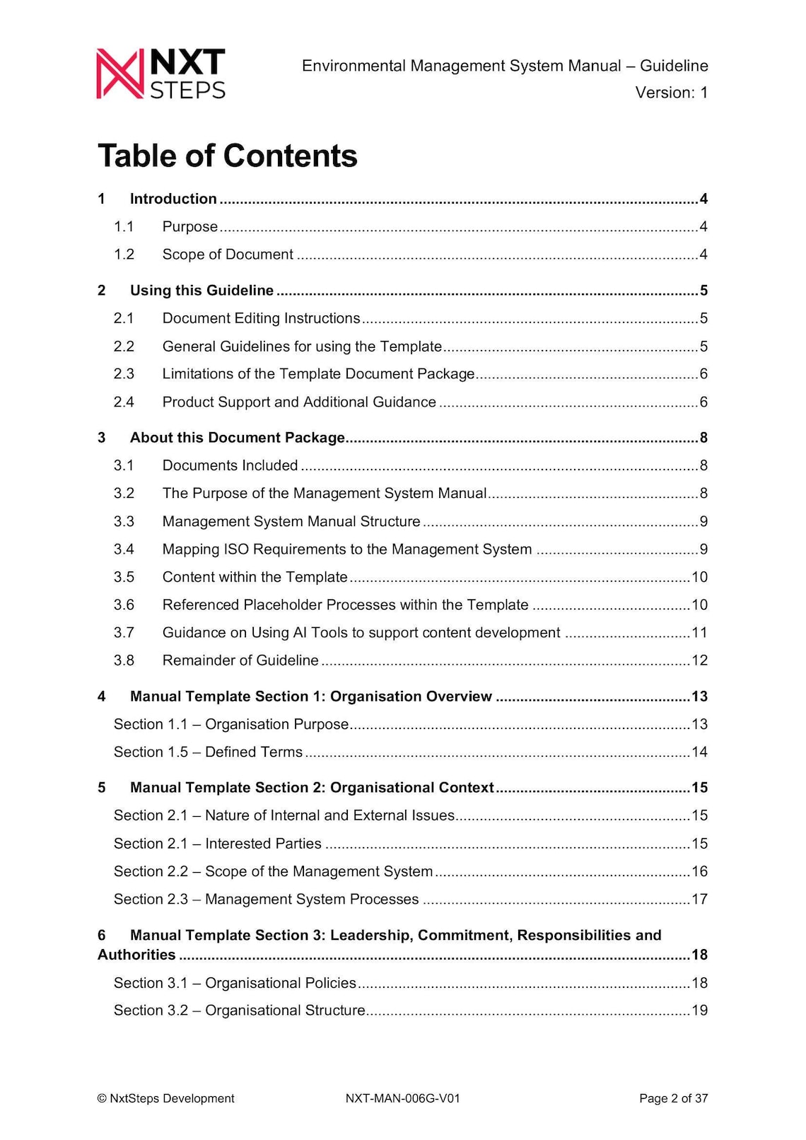 ISO 14001 Environmental Management System Manual Template and Guideline ...